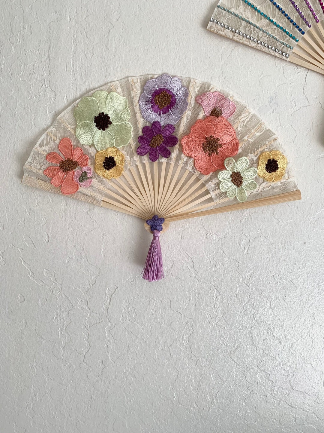 Hand Fan, Flower Girl, Non-foldable - Etsy
