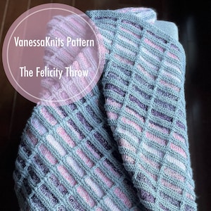 Vanessaknits Knitting PATTERN - Felicity Throw / Lion Brand / Easy ...