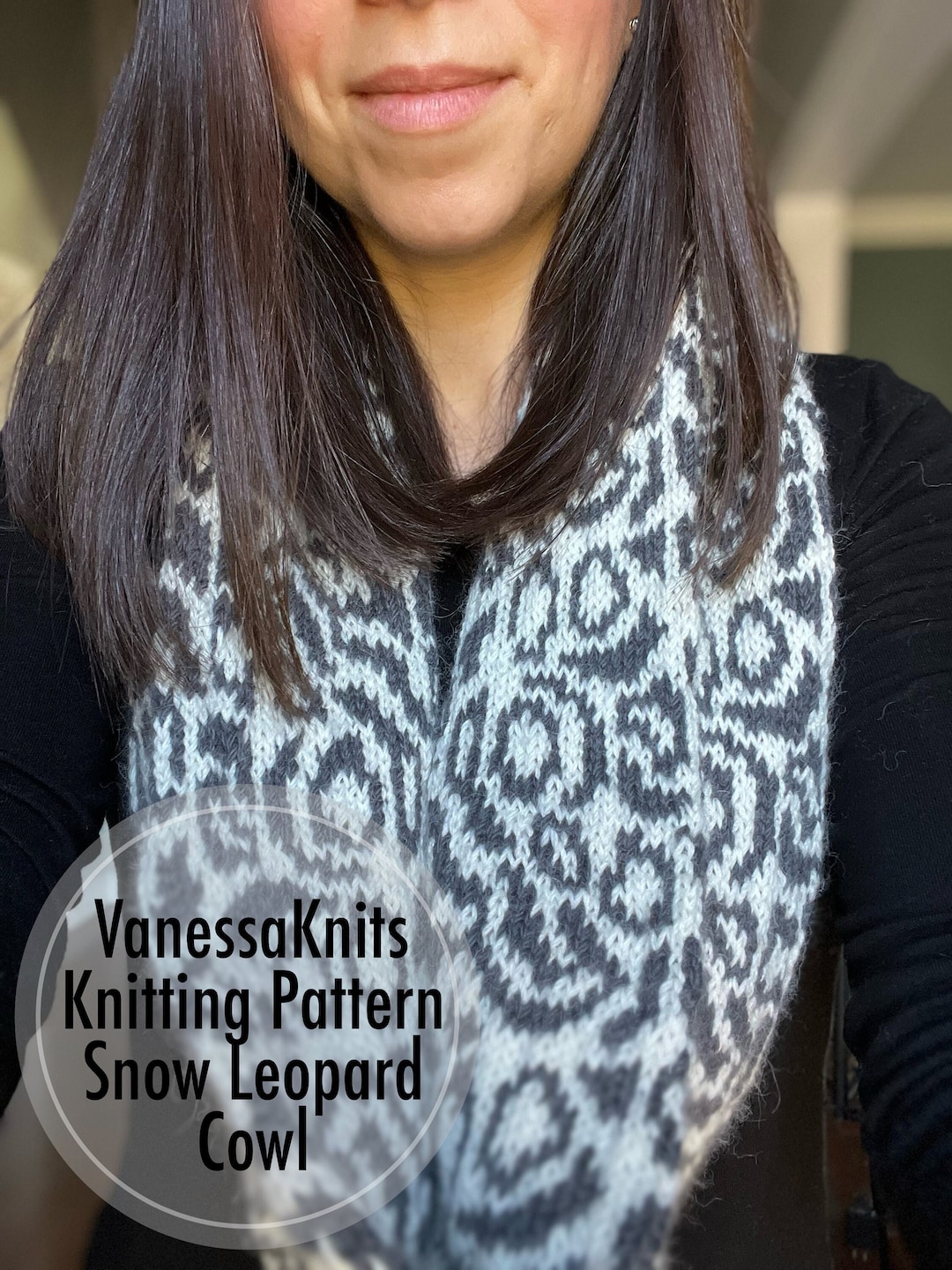 Vanessaknits Knitting PATTERN - Snow Leopard Cowl / Lion Brand / Animal ...