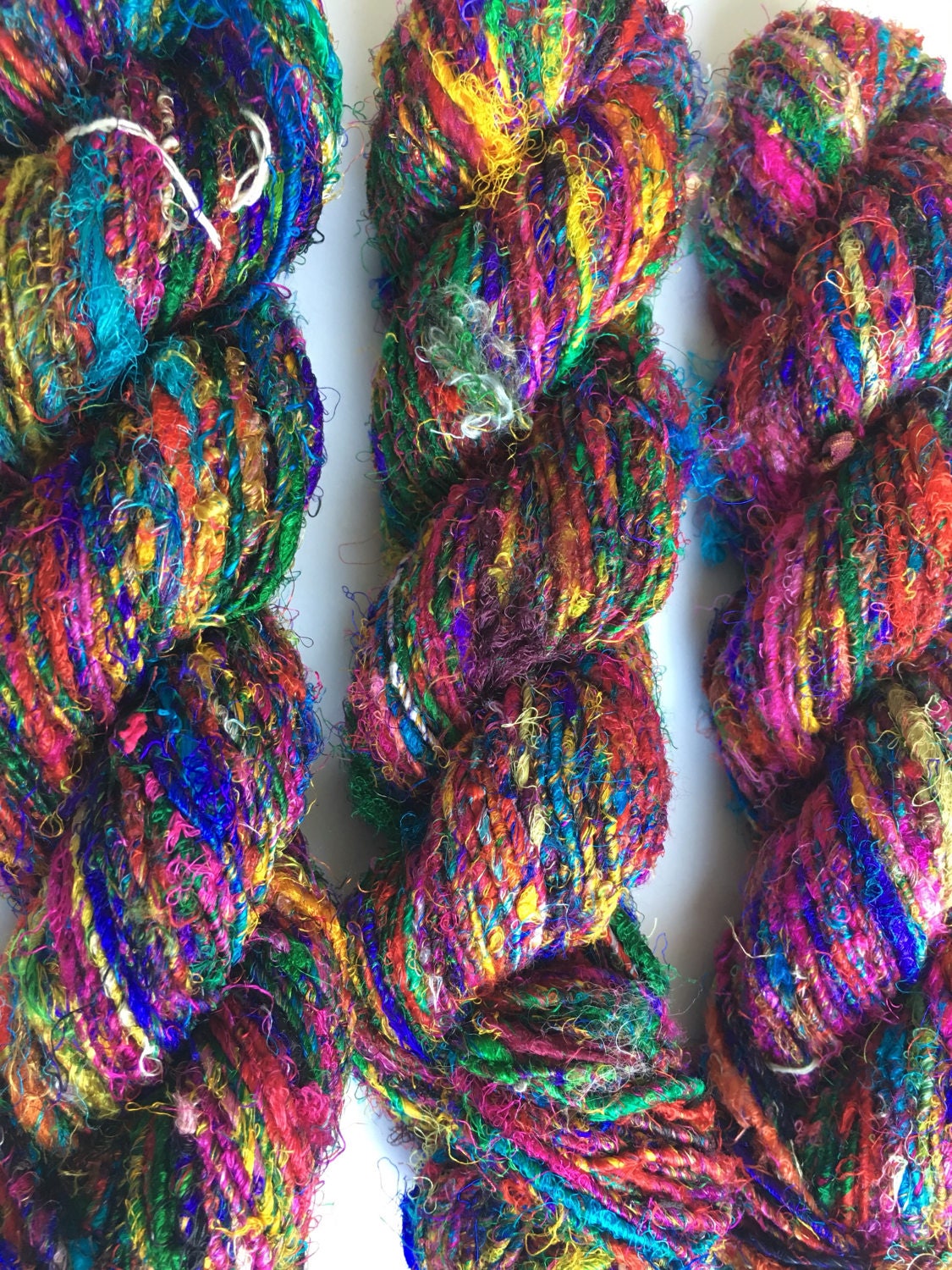 Recycled Silk Sari Yarn - Art Yarn - Hand Spun, Eco-Friendly & Socially ...