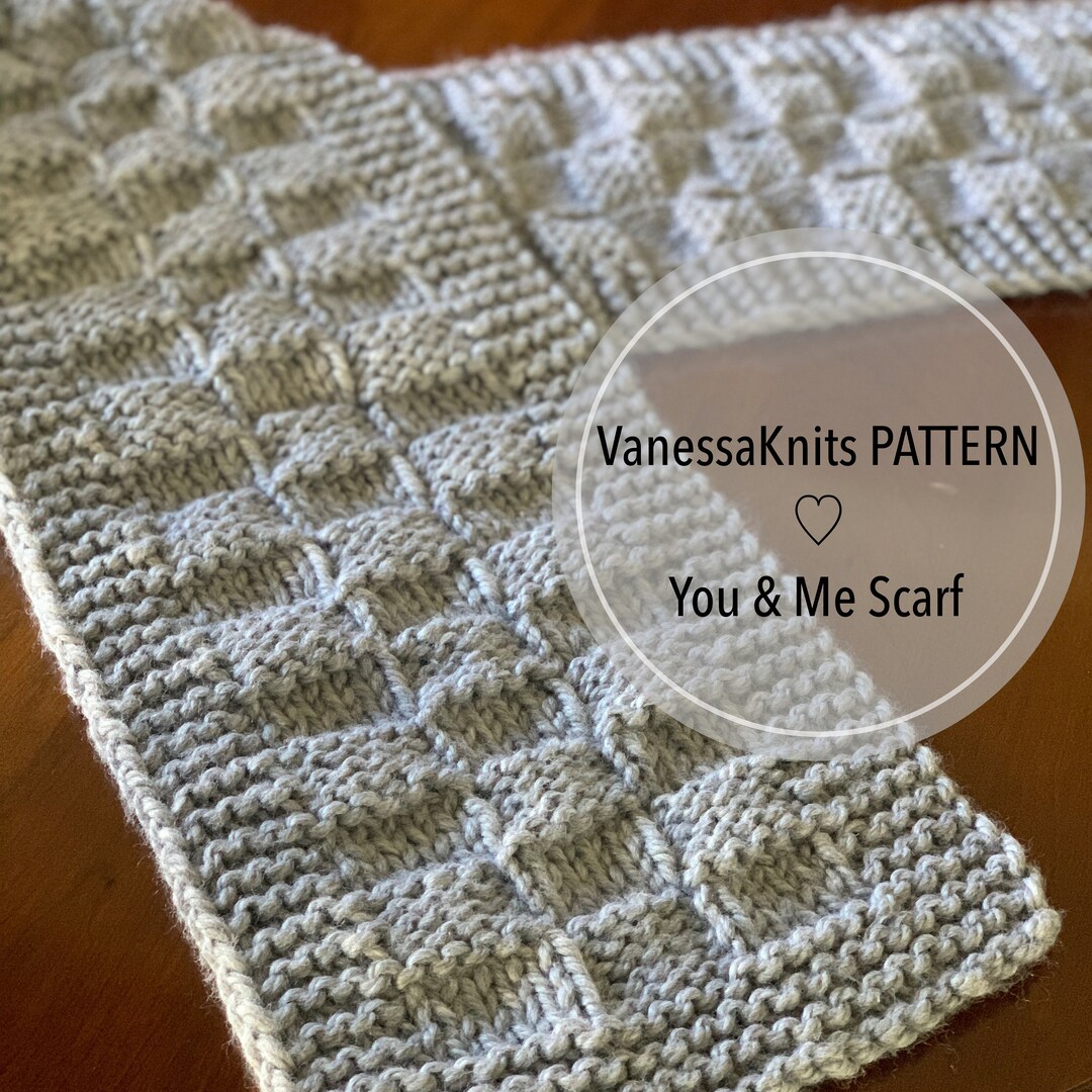 Knitting Pattern: You and Me Scarf, Easy Textured Unisex Design (PDF ...