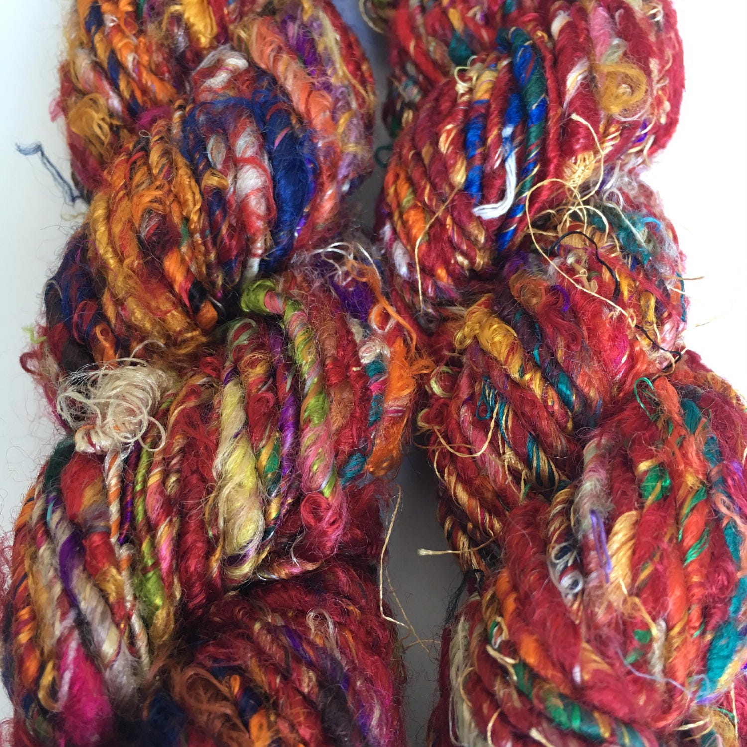 Multicolor Banana Fiber Yarn - Art Yarn - Handmade, Eco-Friendly ...