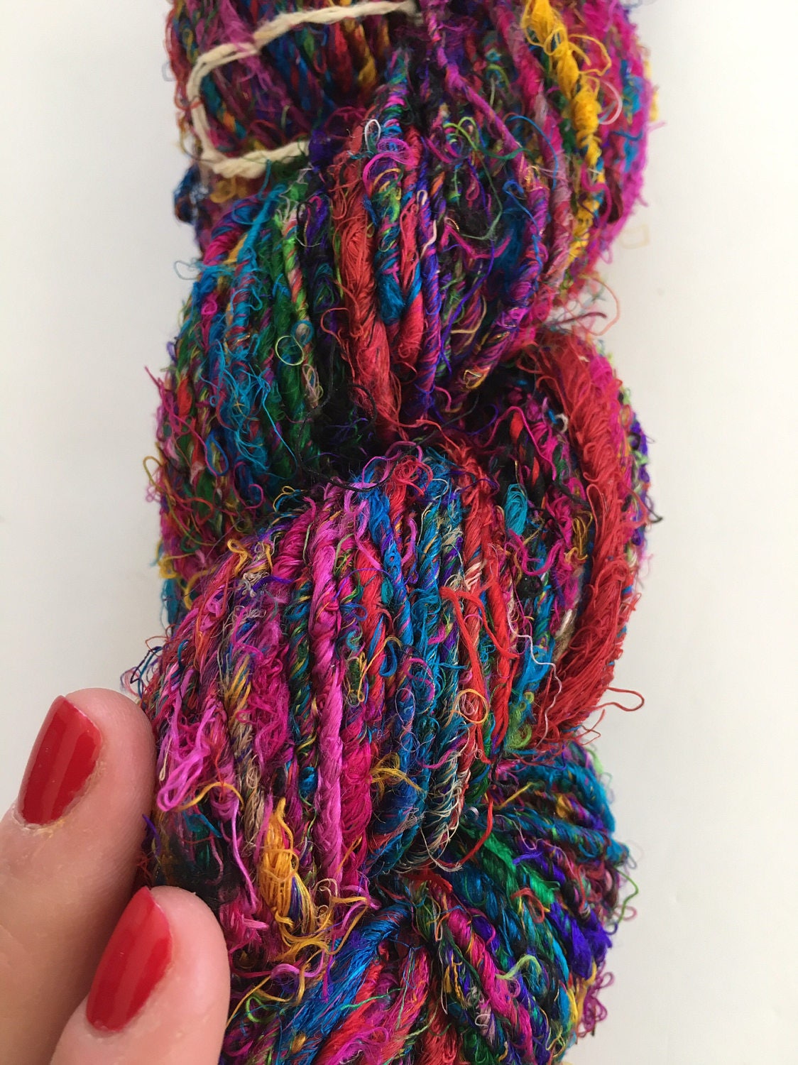 Recycled Silk Sari Yarn - Art Yarn - Hand Spun, Eco-Friendly & Socially ...