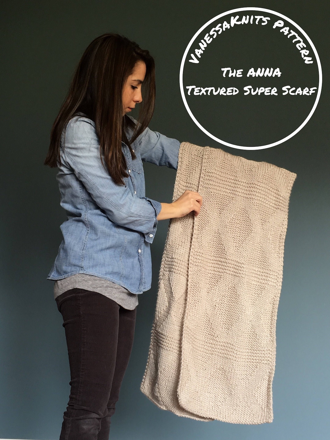 KNITTING PATTERN the ANNA // Textured Super Scarf // - Etsy