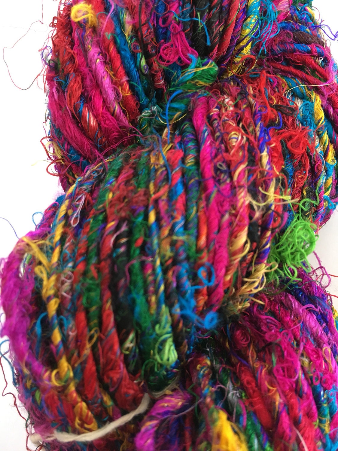 Recycled Silk Sari Yarn - Art Yarn - Hand Spun, Eco-Friendly & Socially ...