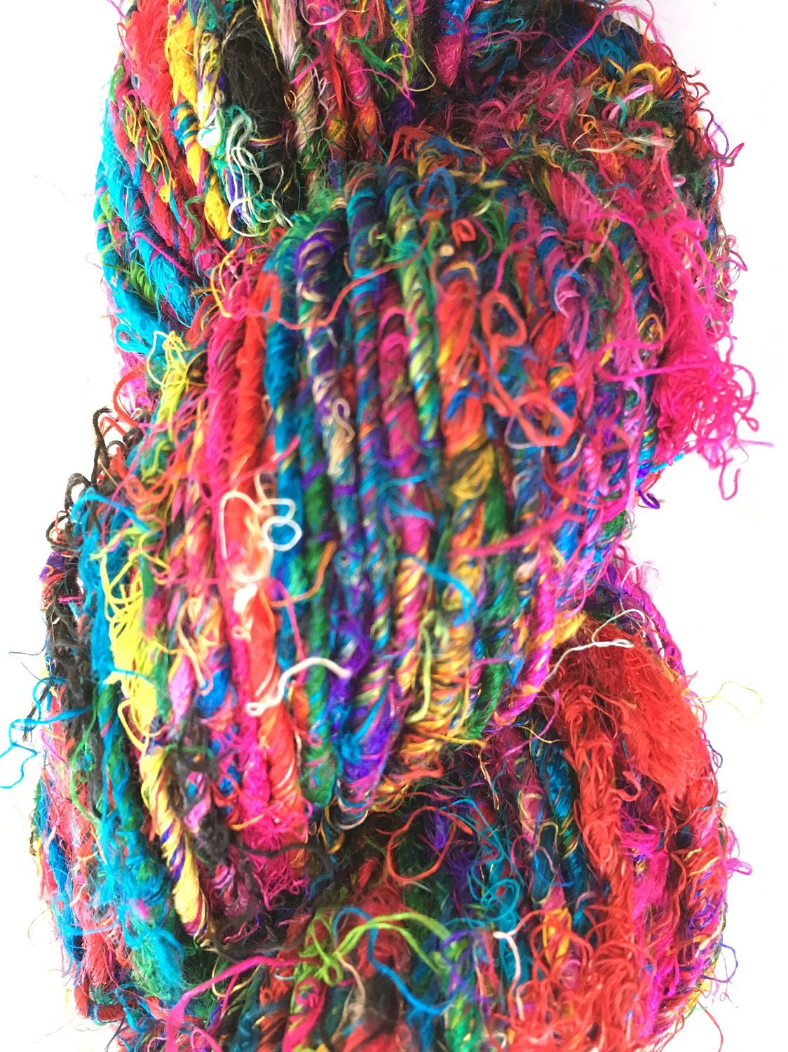 Recycled Silk Sari Yarn - Art Yarn - Hand Spun, Eco-Friendly & Socially ...
