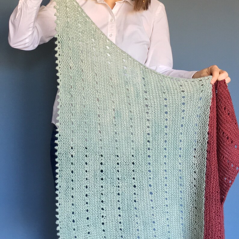 Blair Eyelet Shawl Knitting Pattern: Easy+ Level (PDF Pattern) - Etsy
