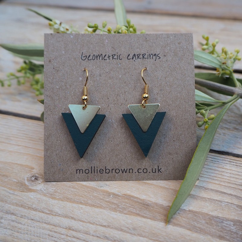 Triangle Earrings - Etsy