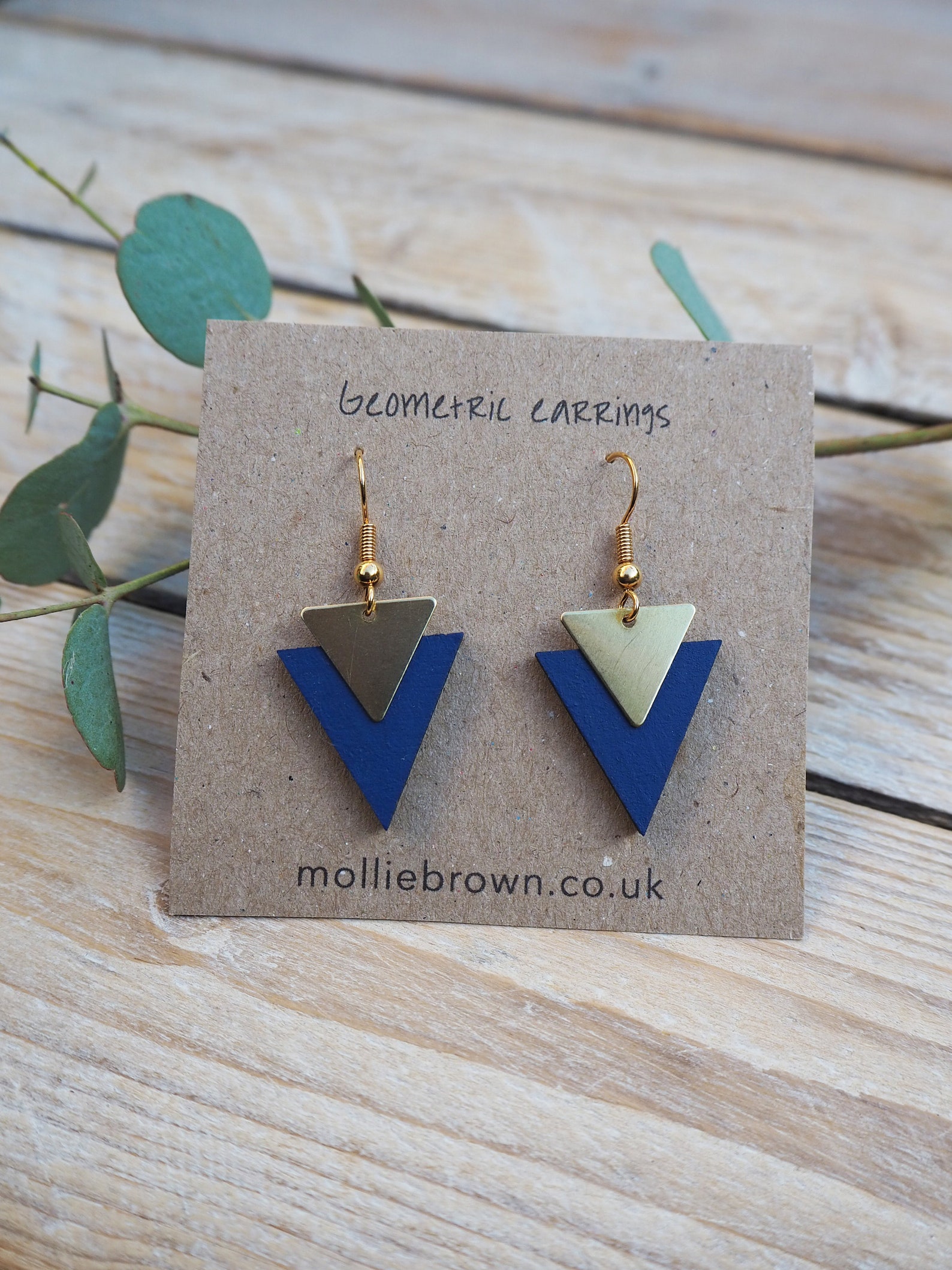 Geometric Triangle Dangle Earrings Geometric Drop Earrings | Etsy