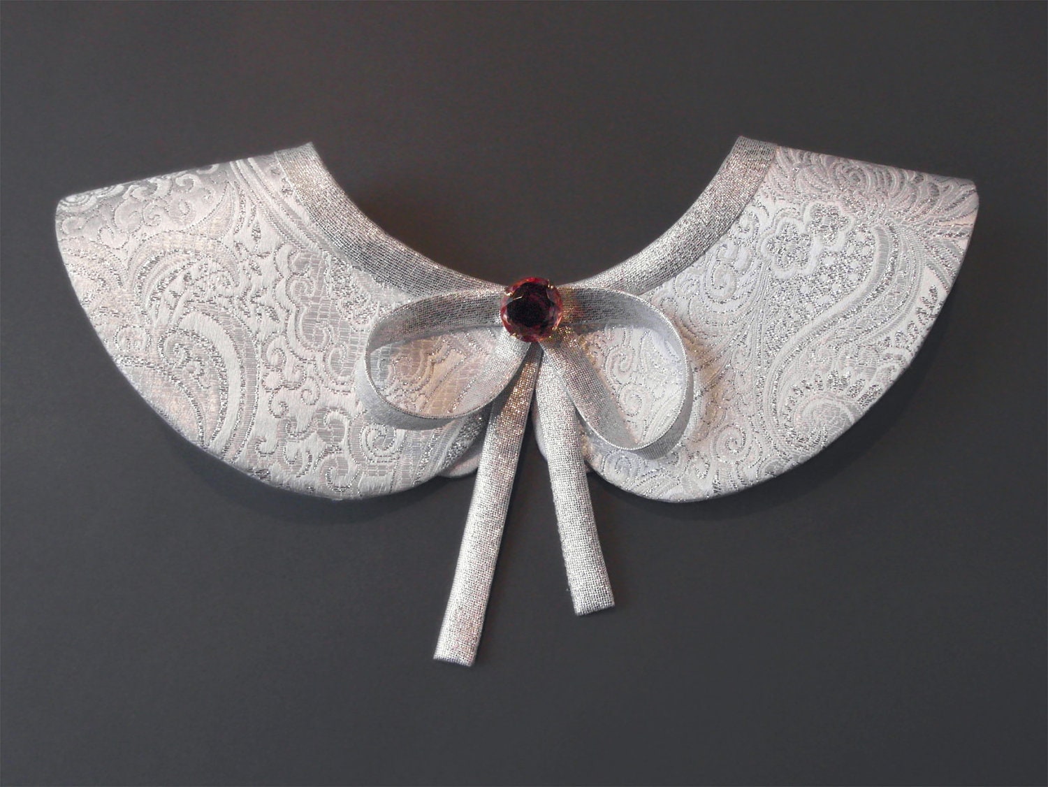 Handmade White Silver Peter Pan Collar, Necklace. - Etsy