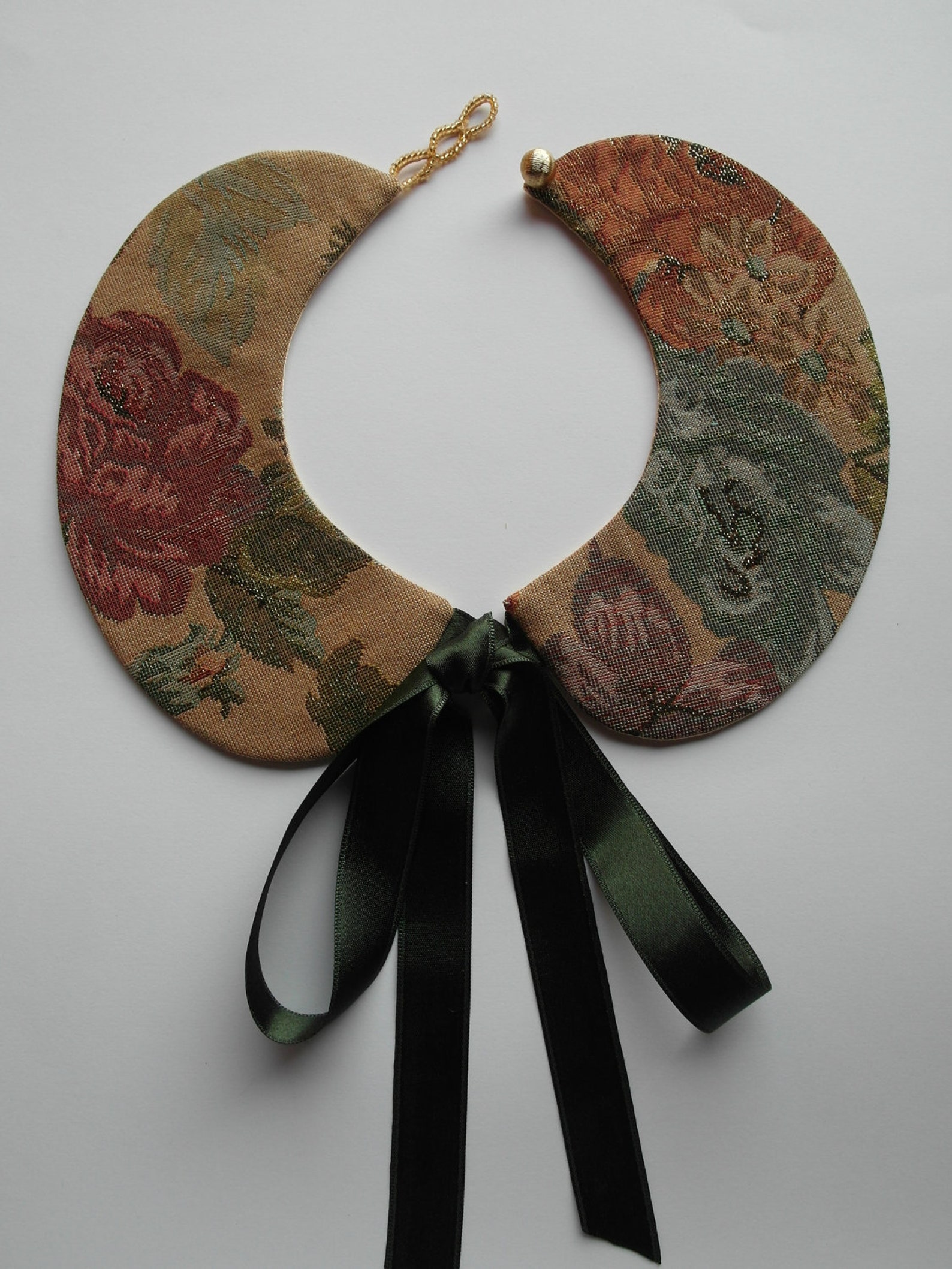 Handmade Peter Pan Style Collar in Autumn Colours. - Etsy