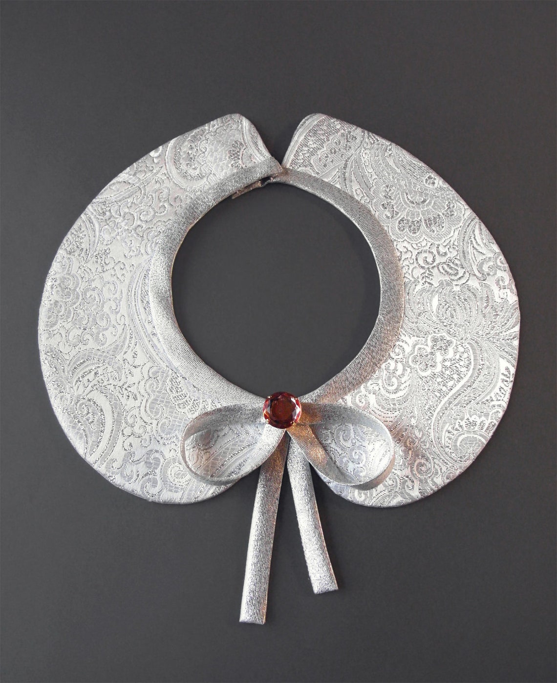 Handmade White Silver Peter Pan Collar, Necklace. - Etsy
