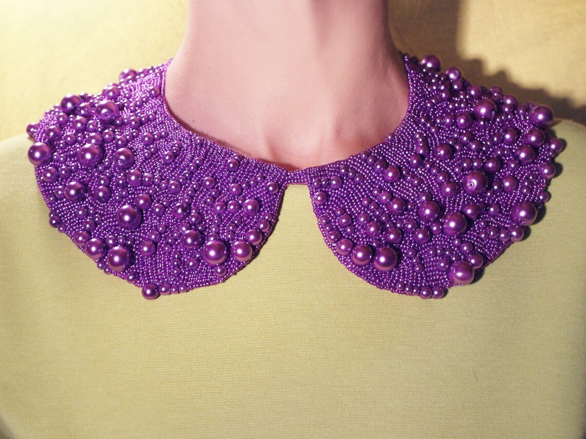 Handmade Pearl Collar, Necklace Vintage Style - Etsy