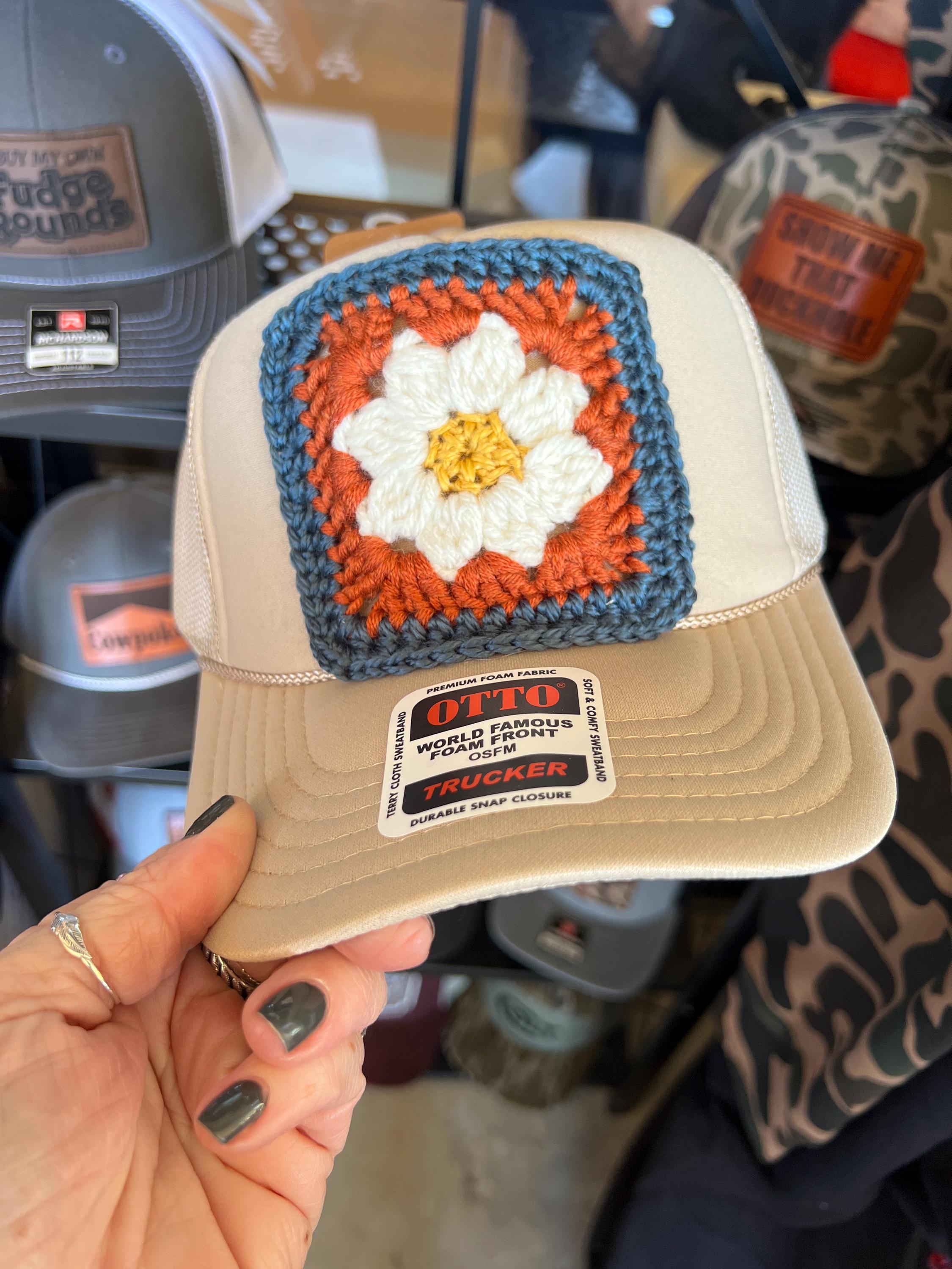 Granny Square Otto Trucker Hat - Etsy