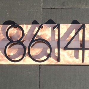 Copper Address Sign House Numbers Free Shipping Home Address plaque ...