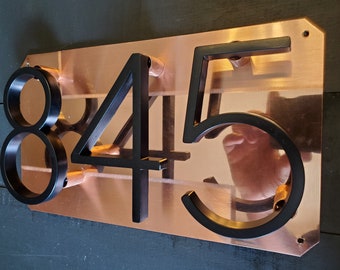 Copper House Numbers - Etsy