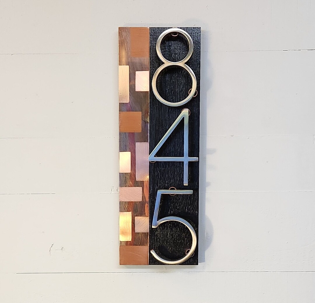 Real Copper Address Sign Address Plaque House Numbers Plaque House Sign ...