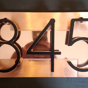Copper Address Sign / House Numbers / Home Address Plaque, Unique Art ...