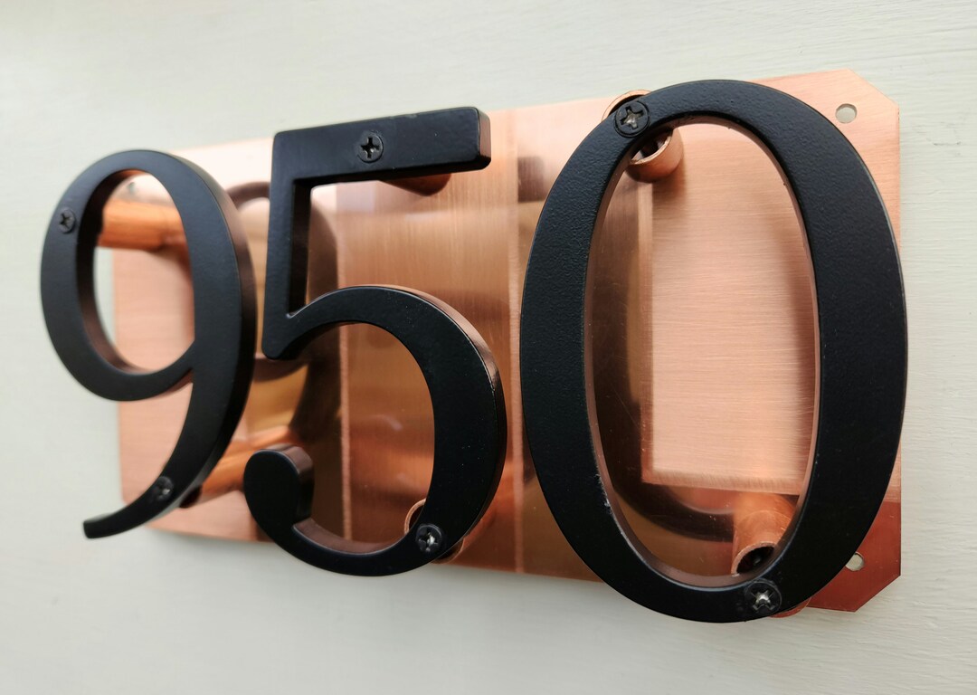 Real Copper Address Sign House Numbers Free Shipping House Numbers ...