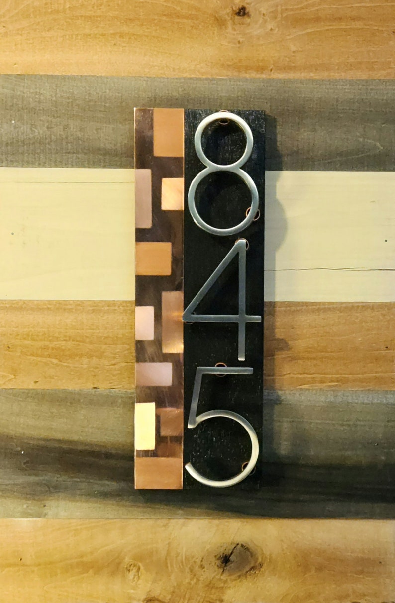 Copper Address Sign Address Plaque House Numbers Plaque - Etsy