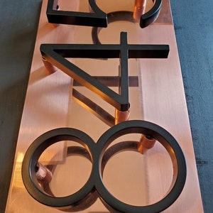 Copper Address Sign / House Numbers / Home Address / Numbers Plaque ...