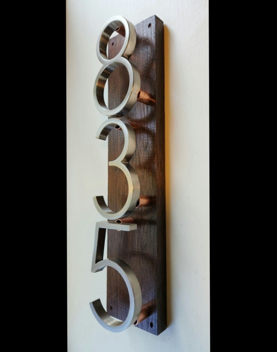 Mahogany With Copper Address Sign Luxury Home Address Plaque House ...