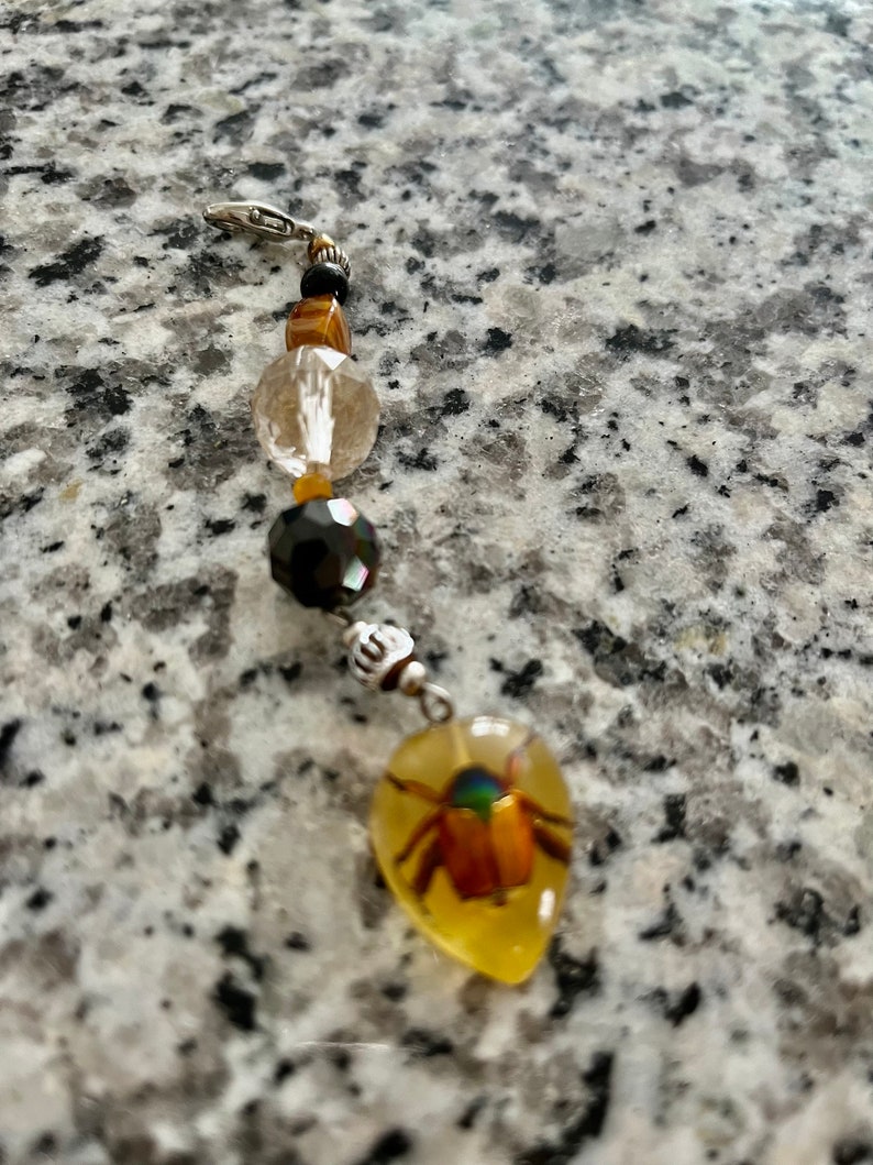 Beetle Handbag Charm Insect Zipper Pull Bug Keychain - Etsy