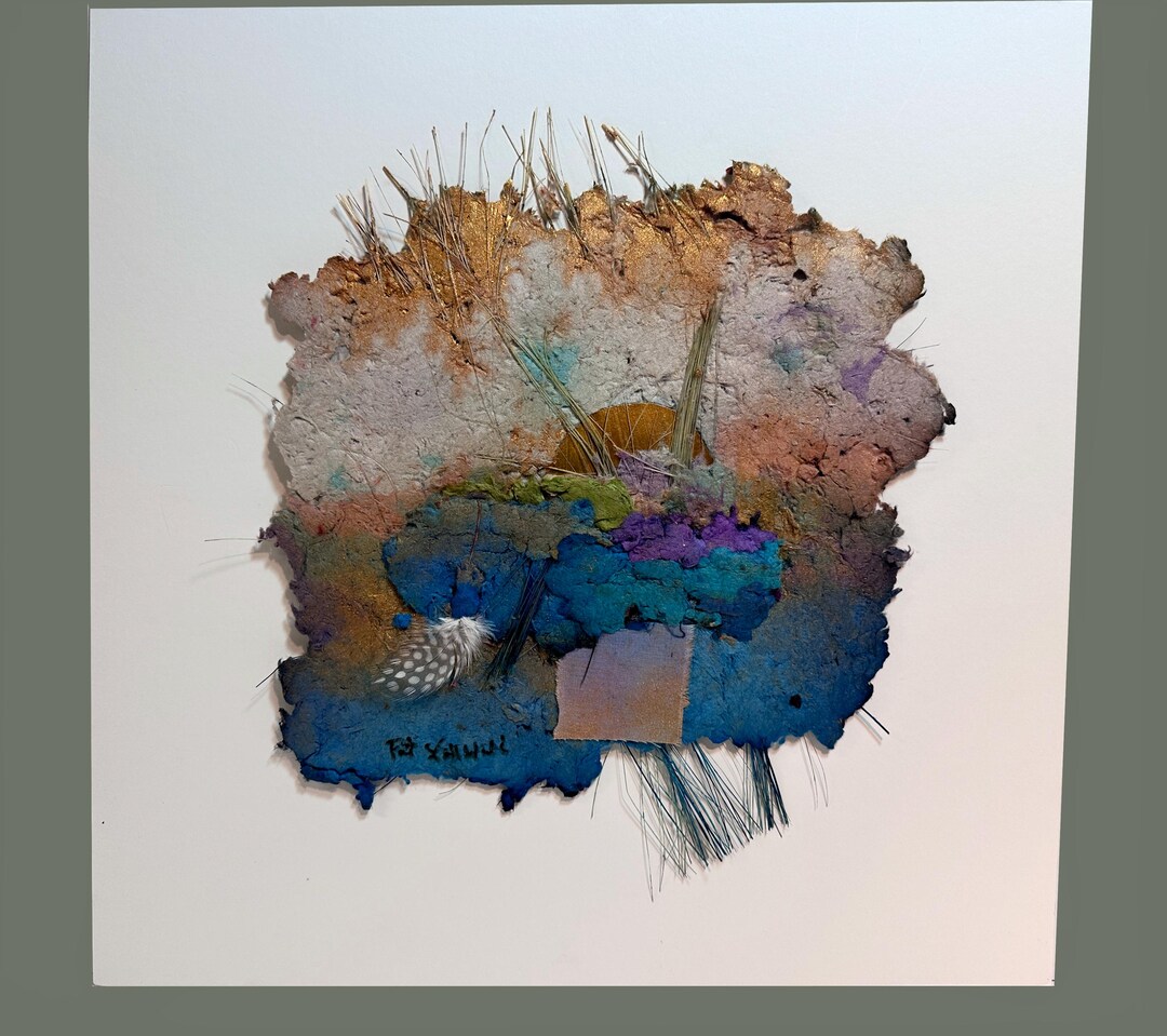 Collage #15 Handmade Paper Collage by Pat Lilttlefield - Etsy