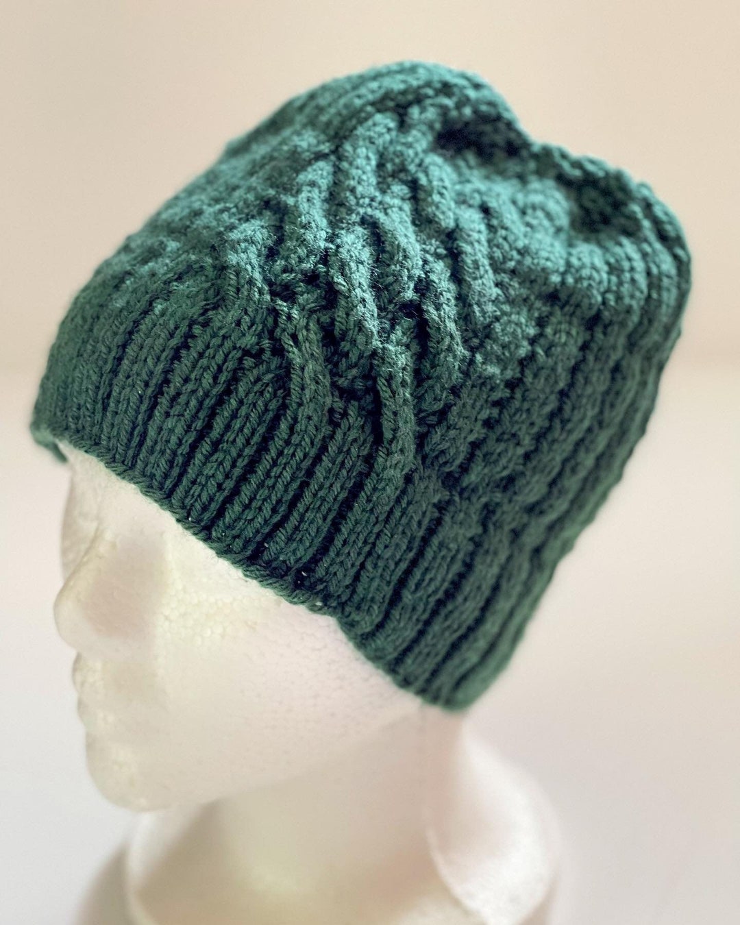 Men's Cable Knit Hat - Made to Order - 3 Sizes Available - Etsy