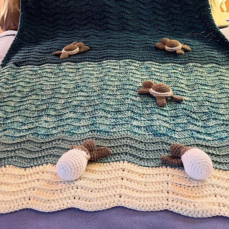 Turtle Baby Blanket - Etsy