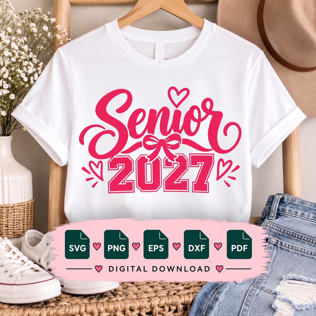 Senior 2027 Graduation SVG PNG, Class of 2027 SVG, Graduation Shirt ...
