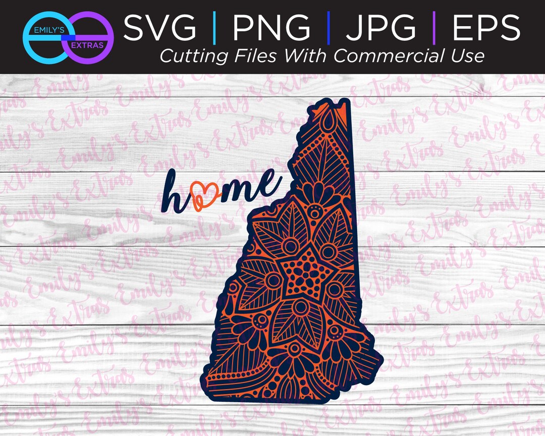 New Hampshire Mandala SVG File, Silhouette Cut Files, Cricut Cut Files ...