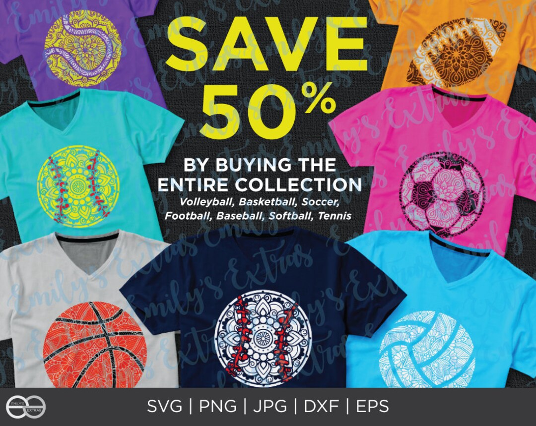 Sports Mandala File Bundle, Silhouette, Cricut, Svg, Baseball ...
