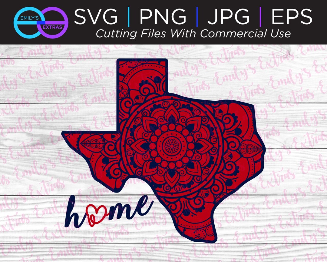 Texas Mandala SVG File, Silhouette Cut Files, Cricut Cut Files, Texas ...