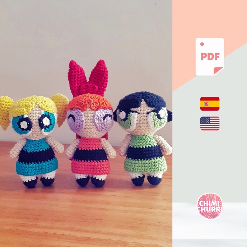 Powerpuff Girls Amigurumi Patterns Set X3 PDF ENG & SPA - Etsy