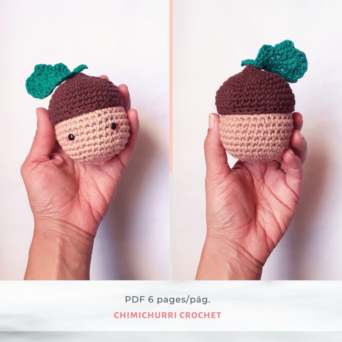 Bellota Bebé Patrón Amigurumi PDF ESP e ING - Etsy España