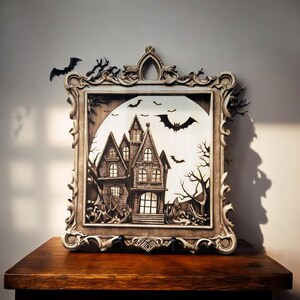 Spooky Haunted House Laser Engraving on 1/4 Inch Plywood – Perfect ...