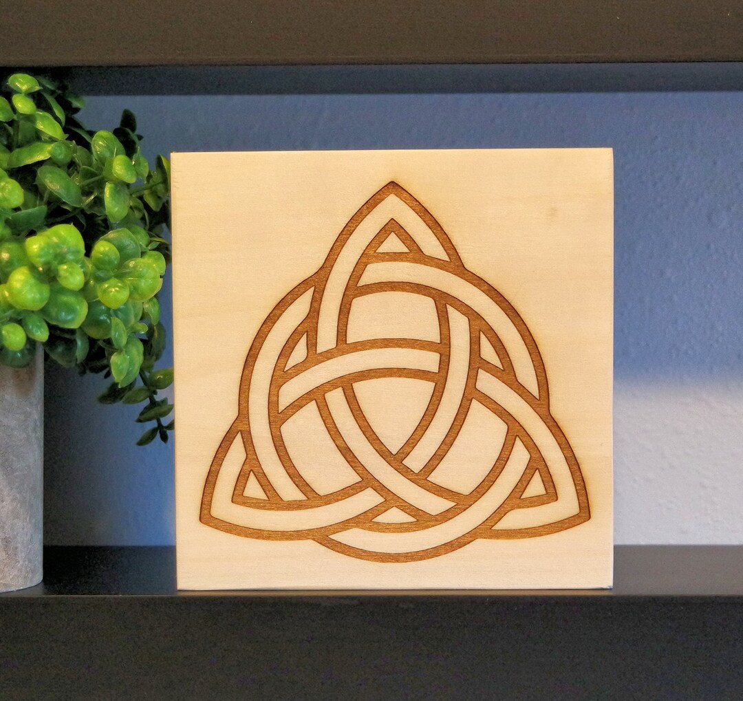 Celtic Trinity - Laser Engraved Wood Shelf Sign Available in 2 Sizes ...