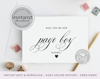 Page Boy Proposal - Etsy