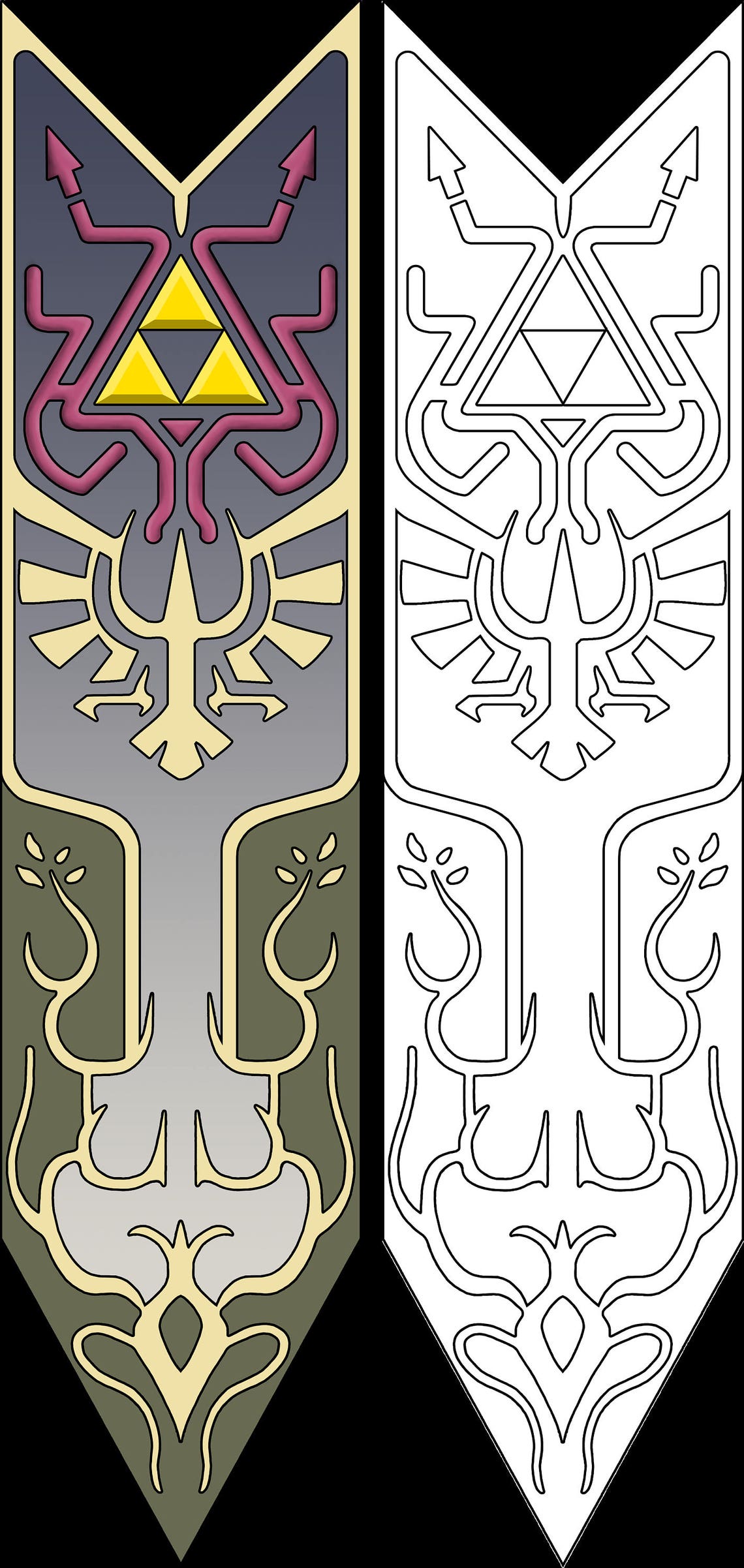 DELUXE Hyrule Royal family banner / tapestry | Etsy