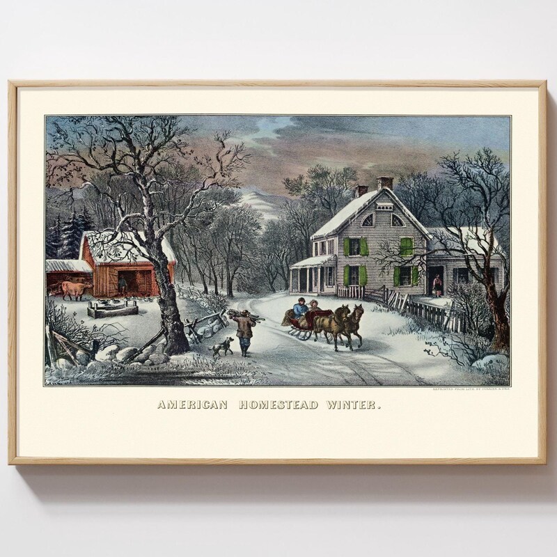 Homestead in Winter - Etsy