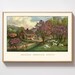 American Homestead Spring Scene - Currier & Ives Instant Wall Art ...