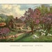 American Homestead Spring Scene Currier & Ives Instant Wall Art ...
