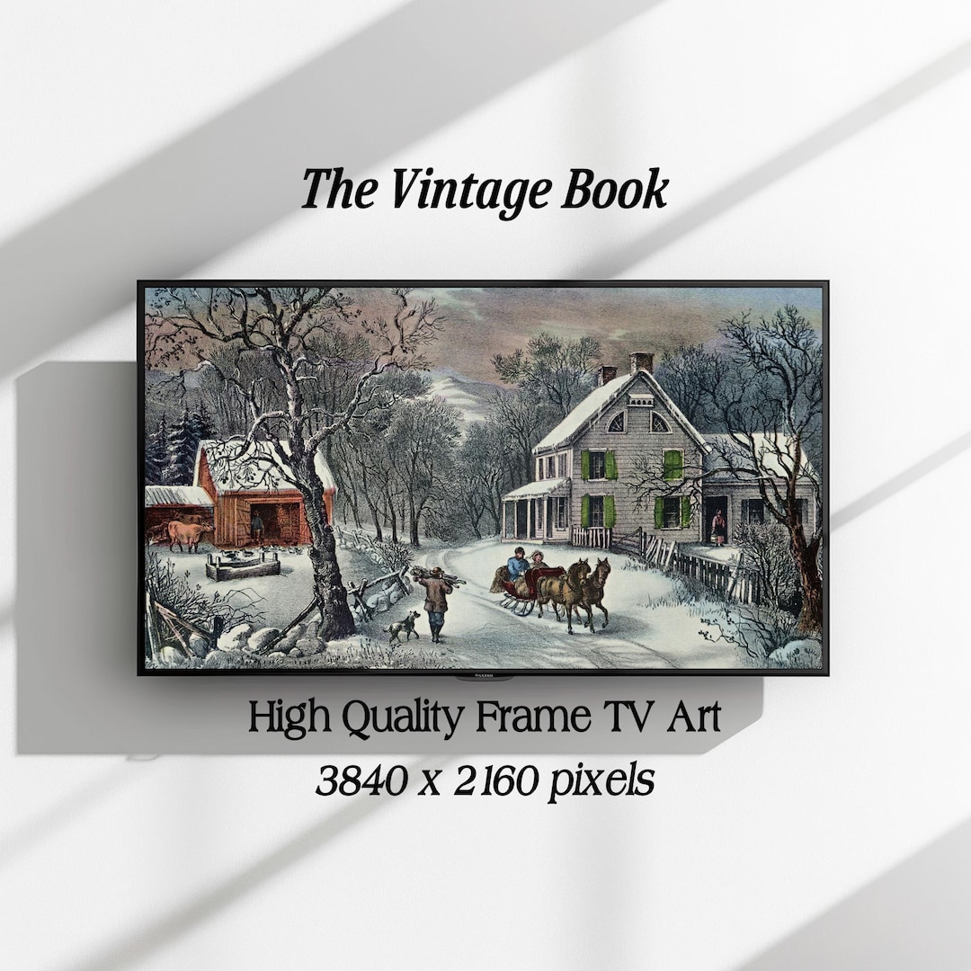 Frame TV Winter Home Winter Scene - Samsung Frame TV Christmas Art ...