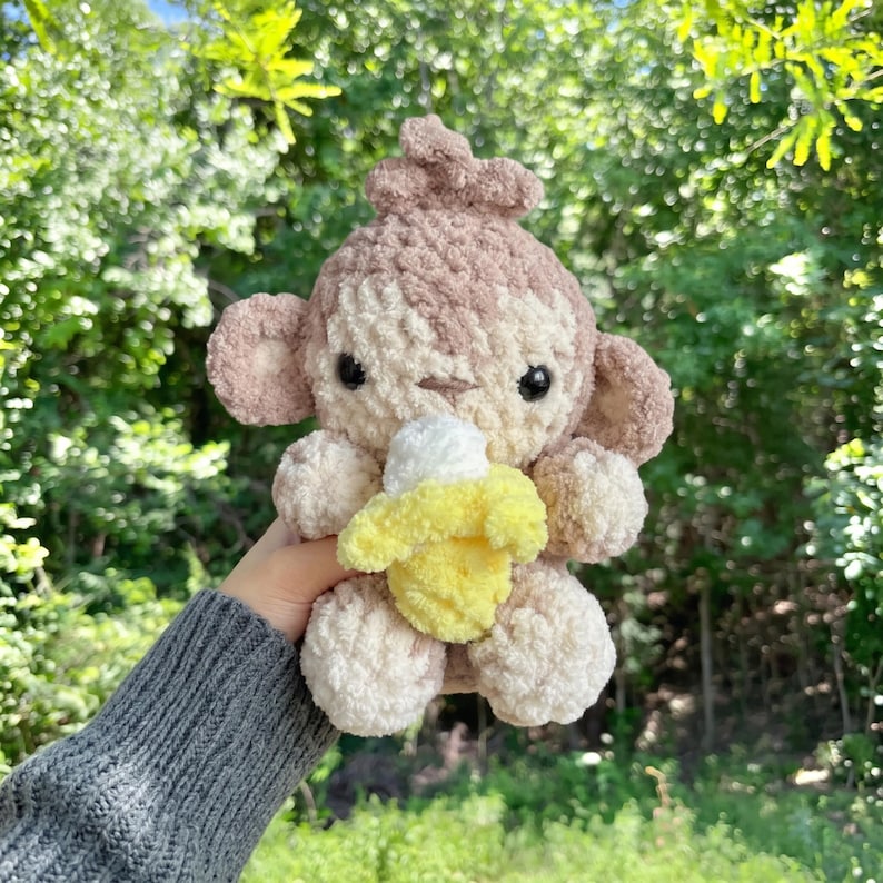 Monkey Crochet Pattern No-sew + Banna | English PDF - Etsy UK