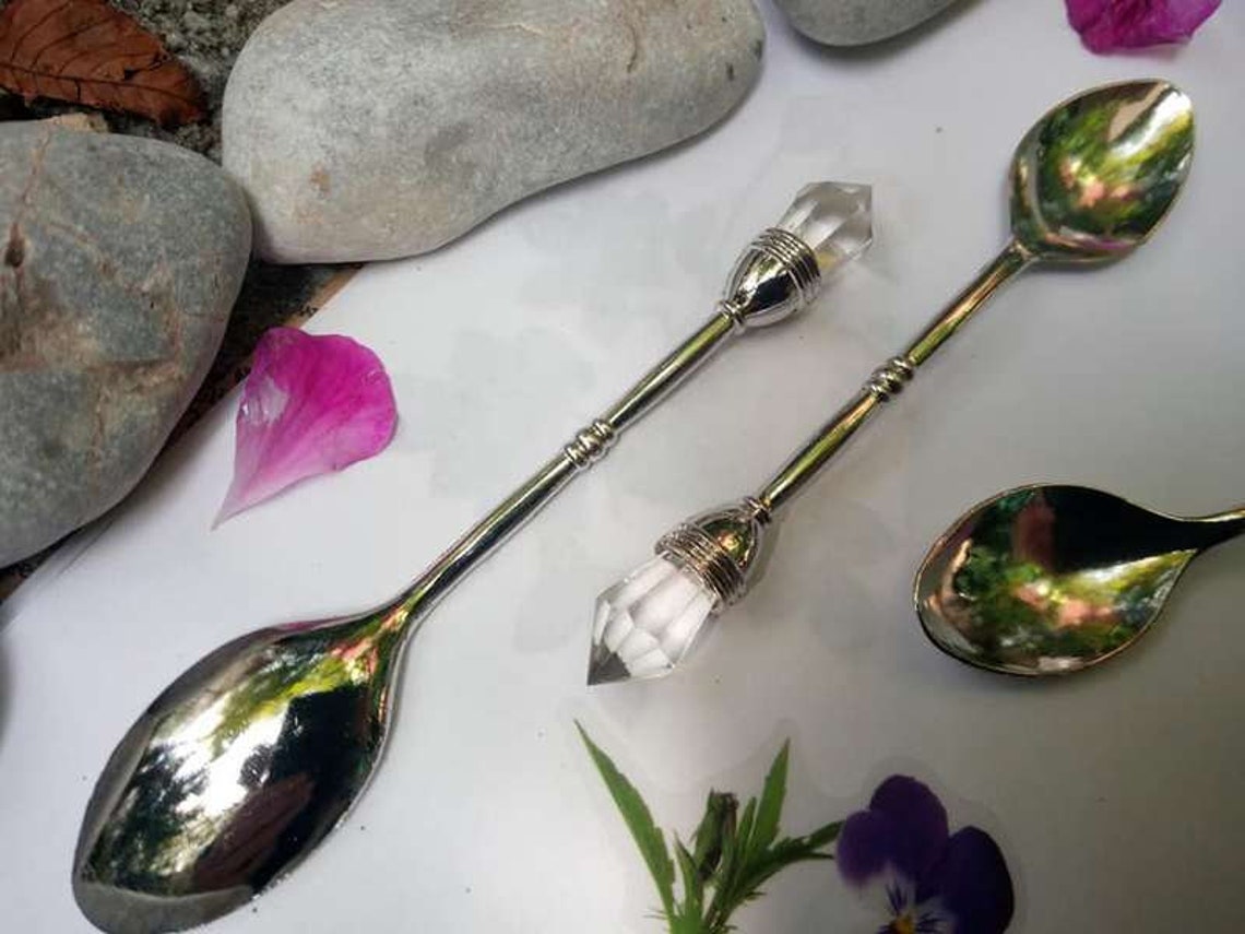 Herbals Spoon Witches Tea Spoons Incense and Crystal Spoon | Etsy
