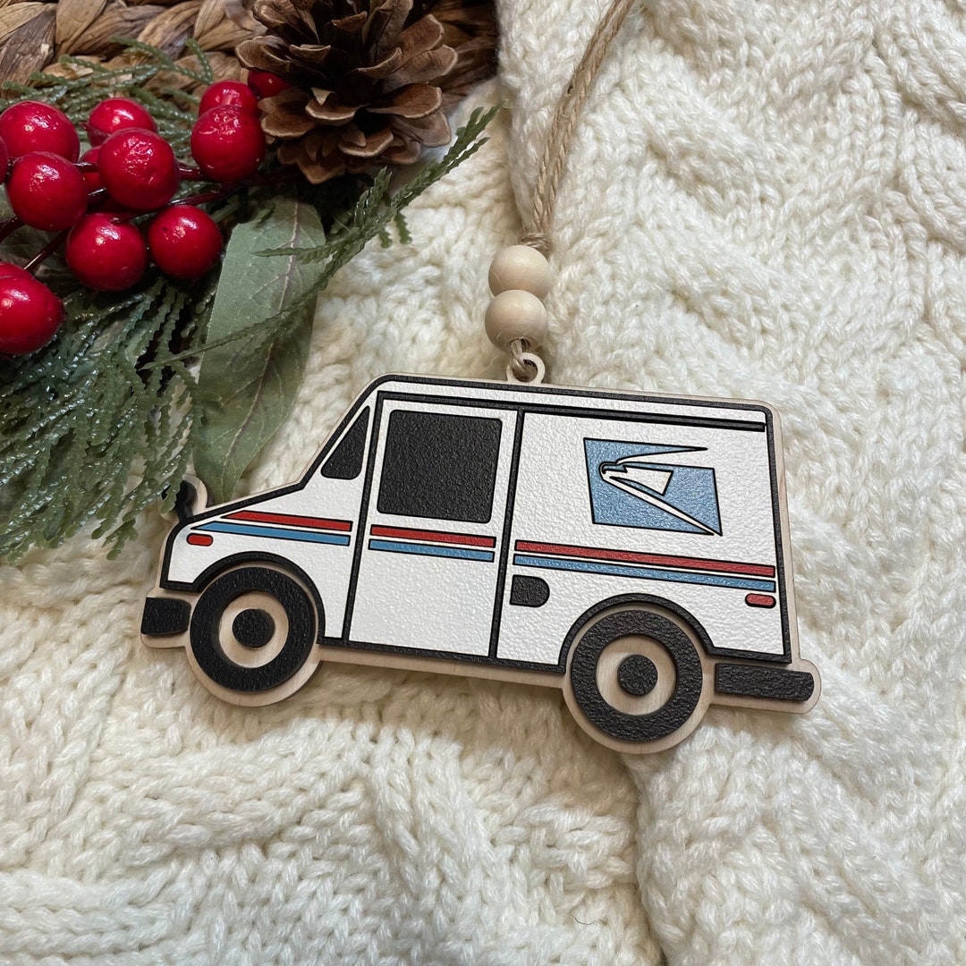 Mailman Gift Mail Truck Christmas Ornament Gift for Delivery Mail ...