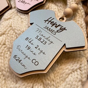 Baby's First Christmas Ornament Baby Shower Gift Stats Name Tag ...