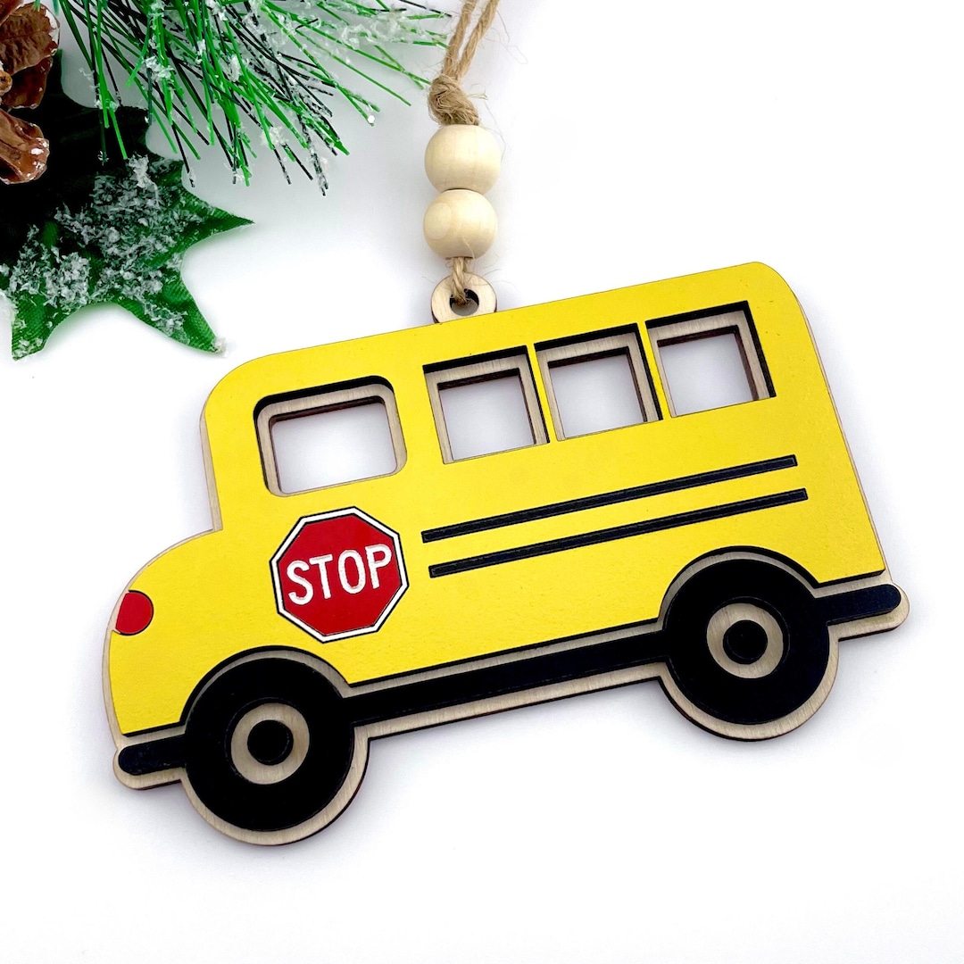 School Bus Christmas Ornament Gift for Bus Driver or Teacher - Etsy