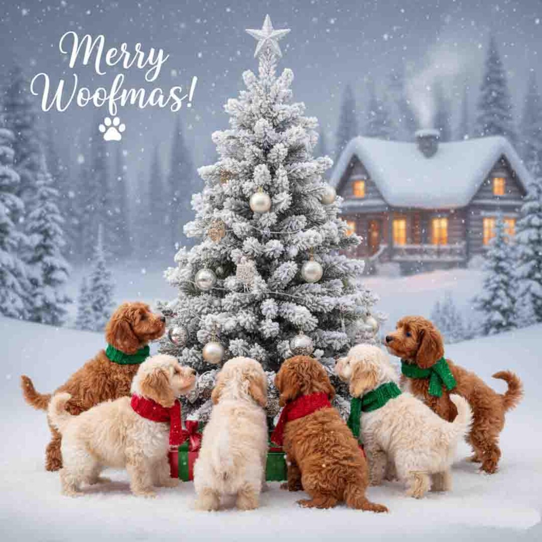 Delightful Cavapoo Christmas Holidays Greetings Cards - Set of 3 - Etsy
